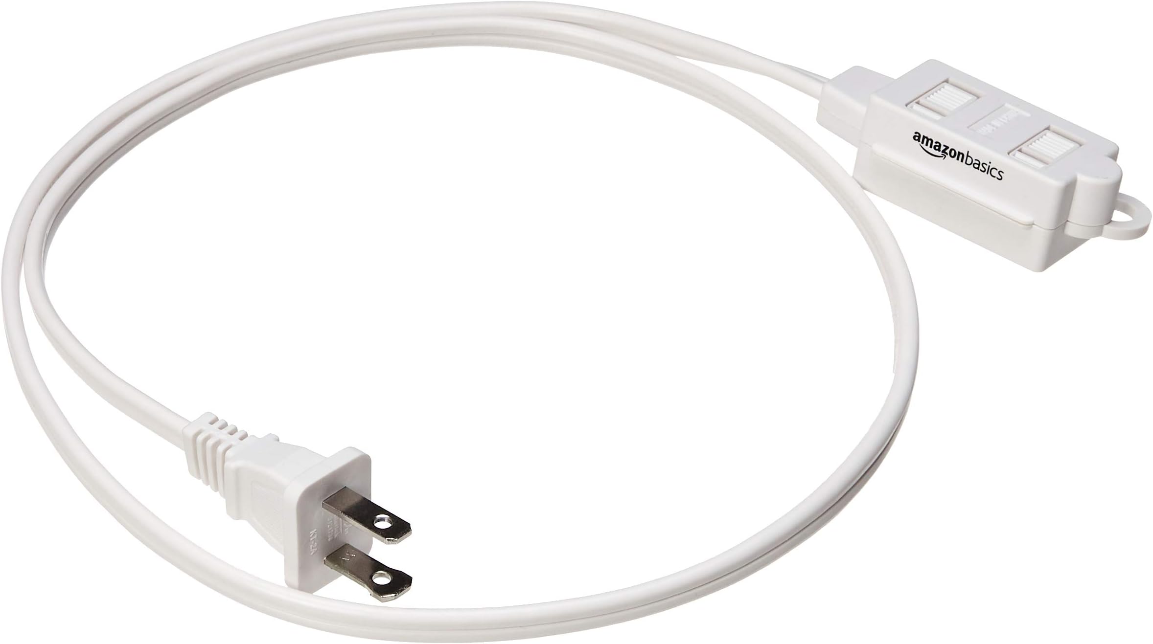 Amazon Basics 3-Foot 2-Prong Indoor Extension Cord Power Strip ...