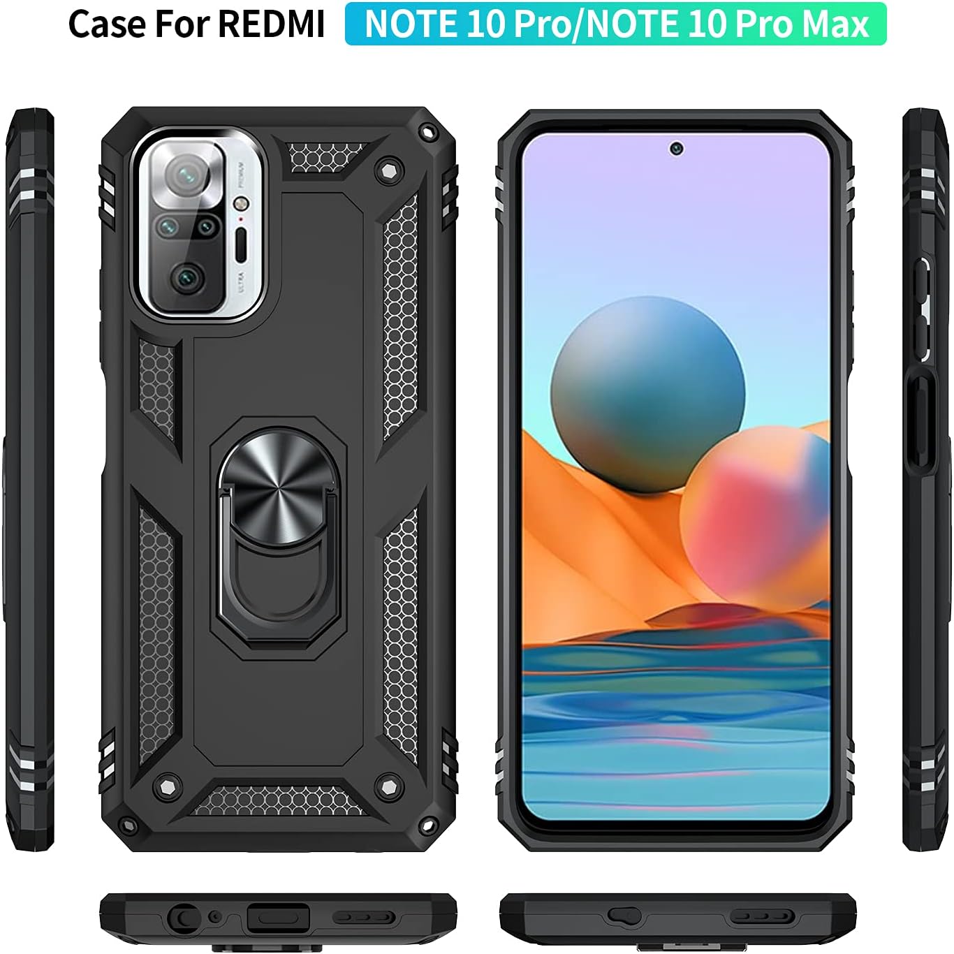 for Xiaomi redmi Note 10 Pro Case with Screen Protector,Slim Fit ...