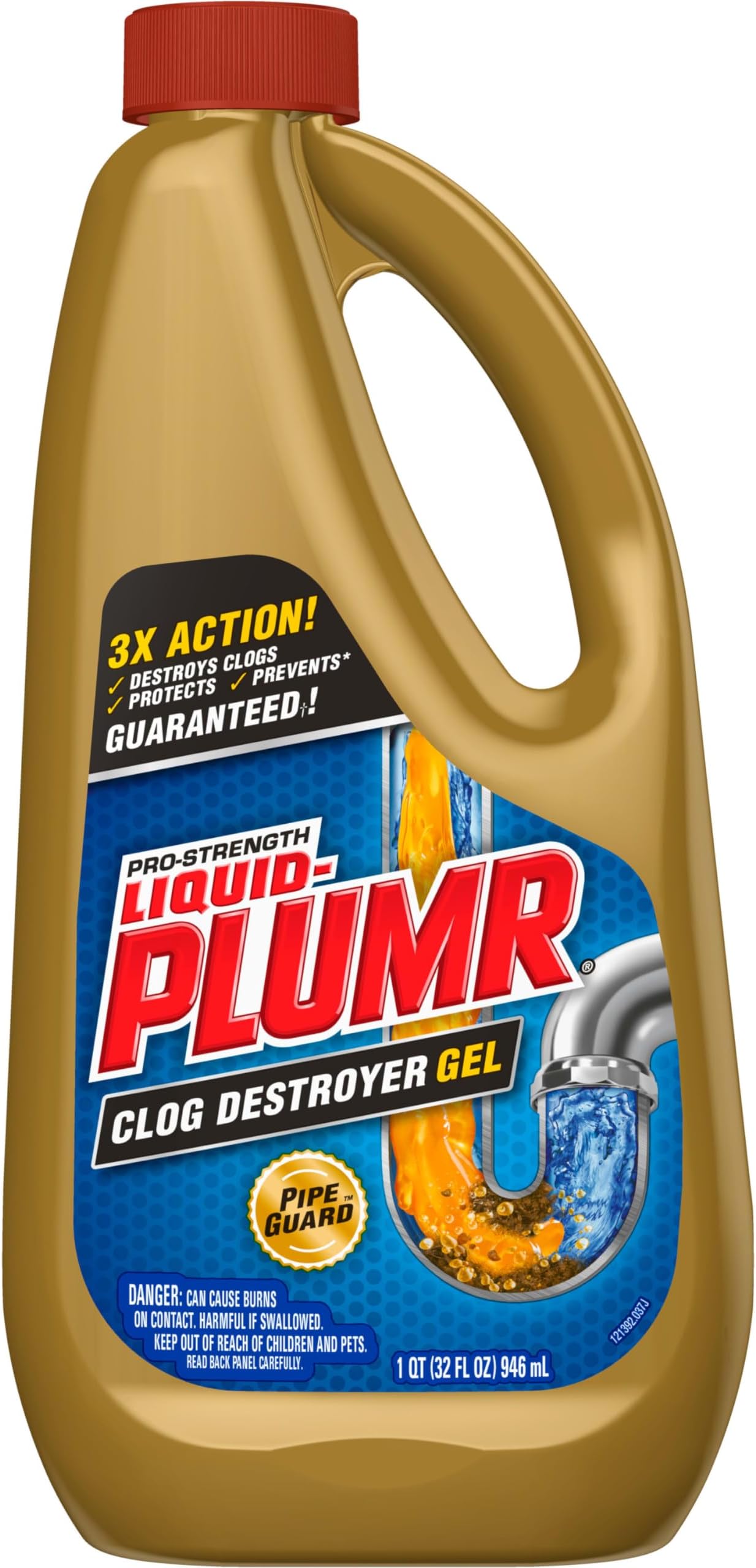 Liquid-Plumr Pro-Strength Clog Remover, Full Clog Destroyer, 32 Fluid ...