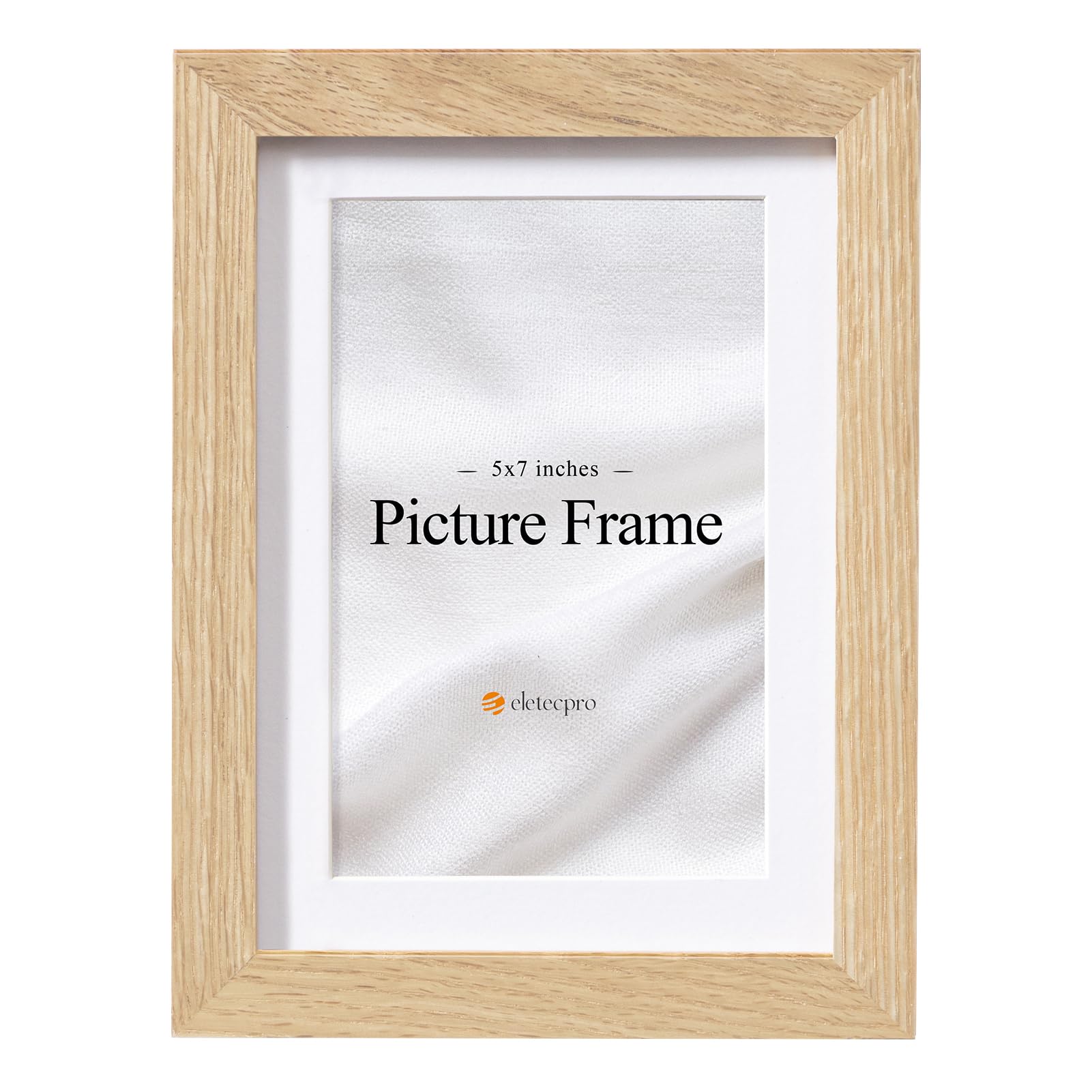 Amazon.com - eletecpro 5x7 Picture Frame Made of Oak Wood and Real ...