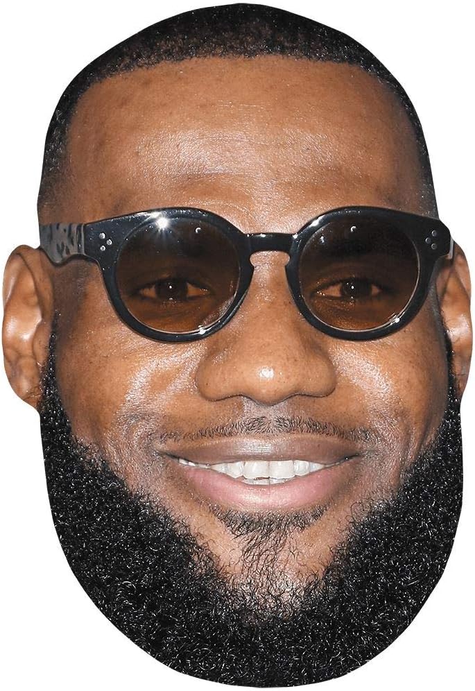 Lebron James (Beard) Celebrity Mask, Flat Card Face, Fancy Dress Mask ...