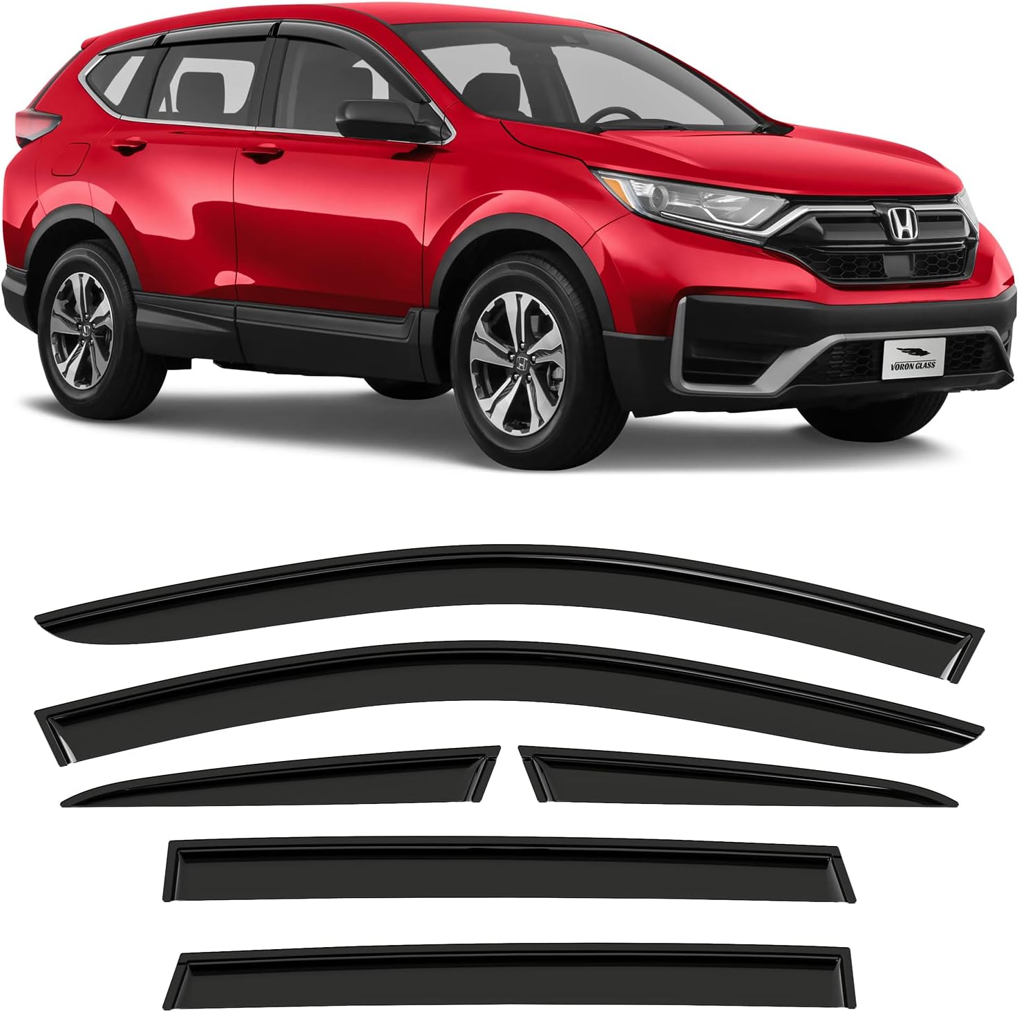 Amazon.com: Voron Glass Tape-on Extra Durable Rain Guards for Honda CR ...