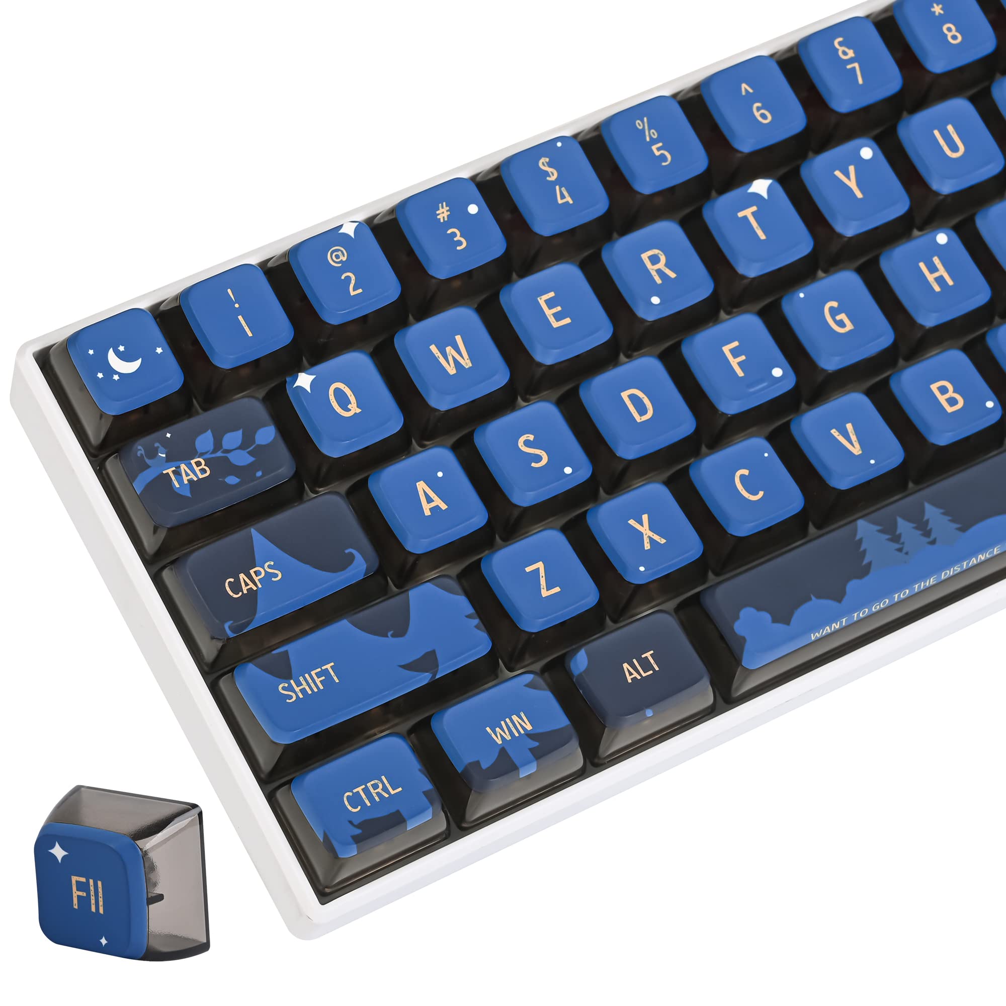Amazon.com: Camping ASA Pudding Custom keycap, 118 Key PBT Sublimation ...