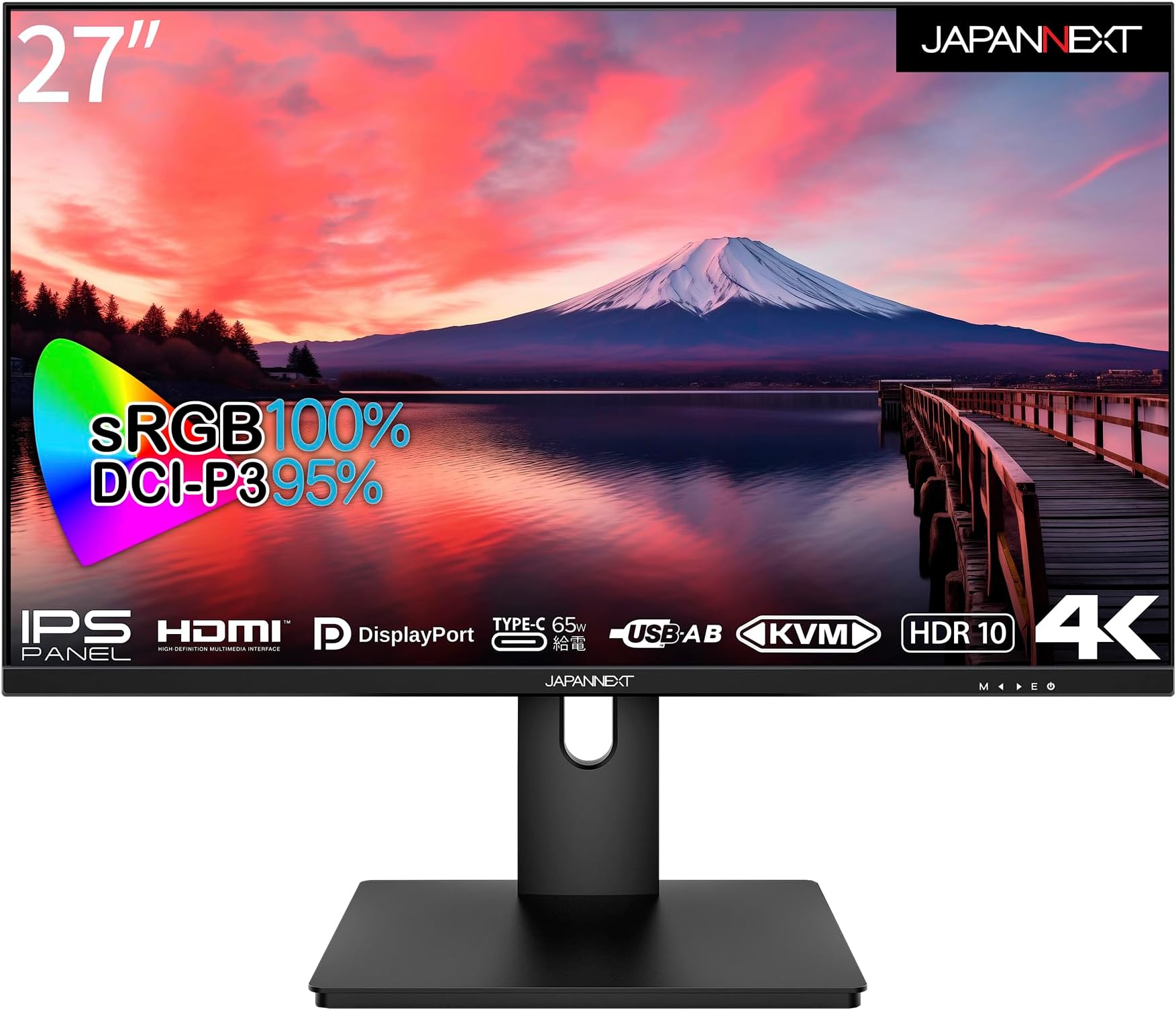 Amazon.co.jp: JAPANNEXT 27インチ モニター 4K UHD 3840x2160解像度 IPS ディスプレイ (KVM ...