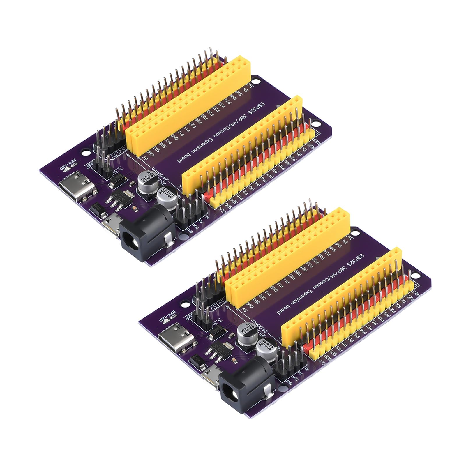 Diymore Iot 2 Stück 38pins Esp32s Esp32 Esp Wroom 32 Erweiterungsplatine Esp32 Breakout Board