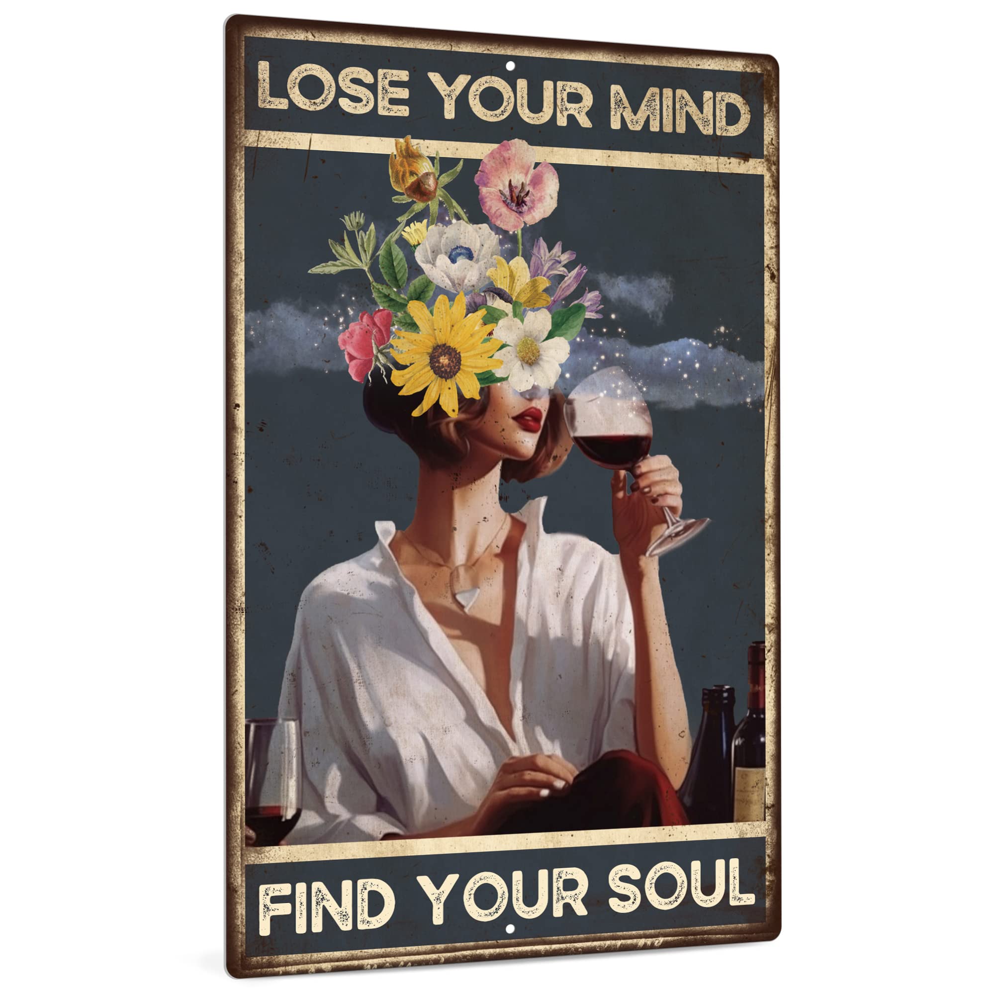 Amazon.com: Putuo Decor Inspirational Quote Metal Sign, Lose Your Mind ...
