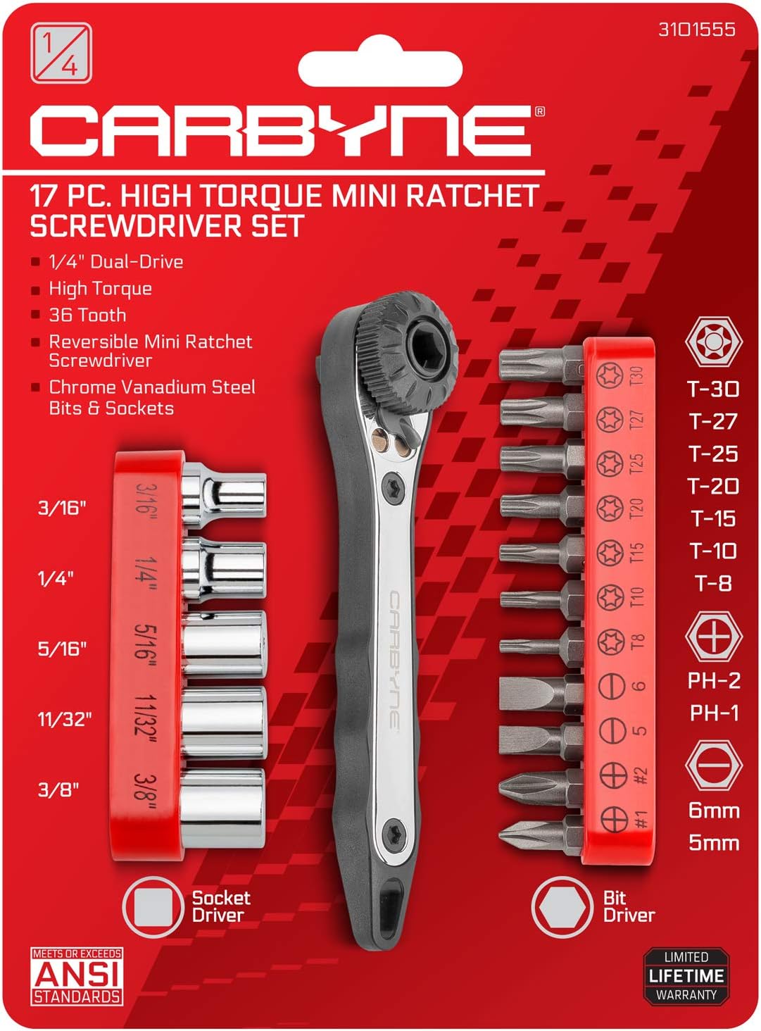 Klein Tools 65200 Juego de carracas, juego de 5 piezas con Phillips ...