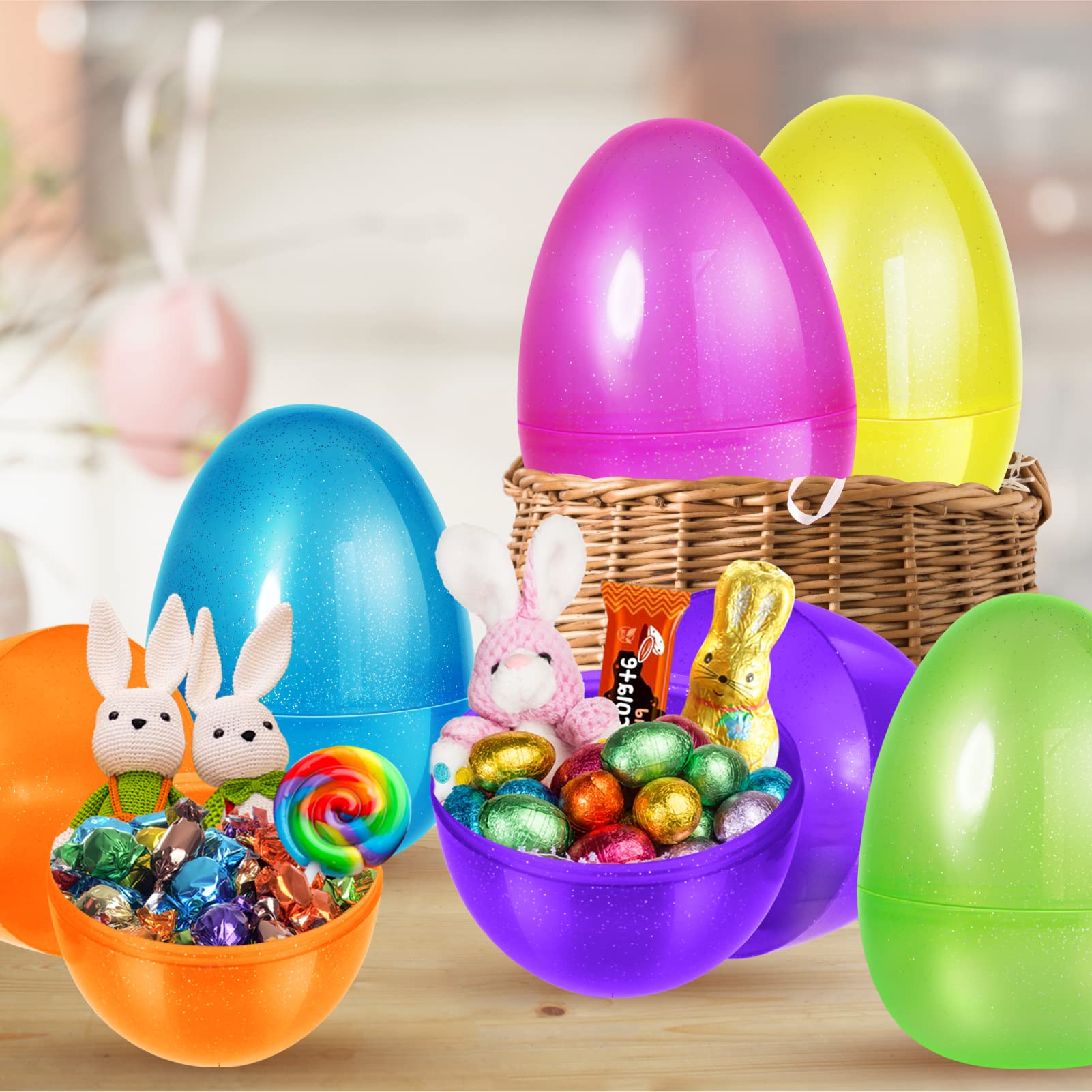 Extra Large Easter Eggs 12 Pack 6 Inch Jumbo Plastic Easter Eggs ...
