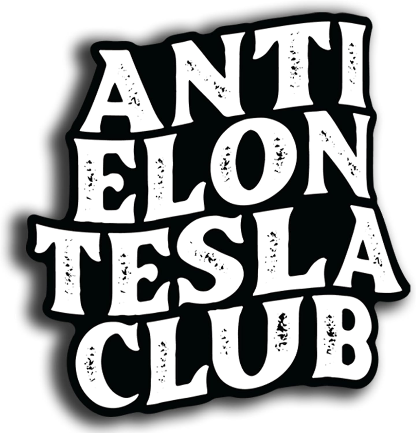 Amazon.com - Anti Elon Tesla Club Bumper Sticker Vinyl Decal for Tesla ...