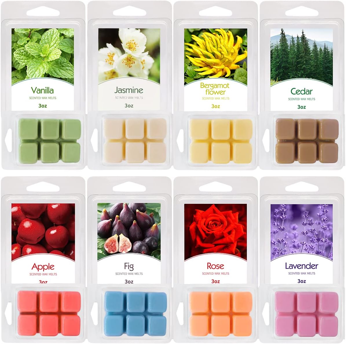 Amazon.com: Iwaxlife 8 Packs Scented Wax Melts Set, Strong Aroma Wax ...