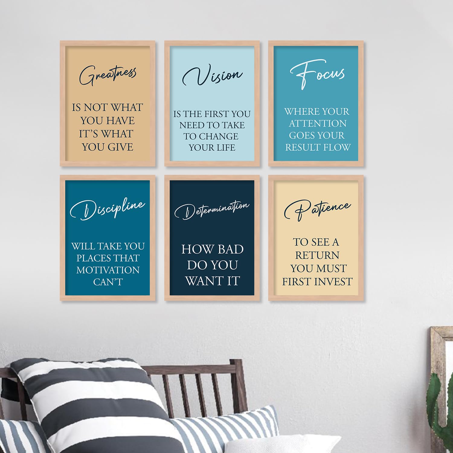 Palak's Decor Multi Motivational Quotes-Drawing Framed Walls Art ...