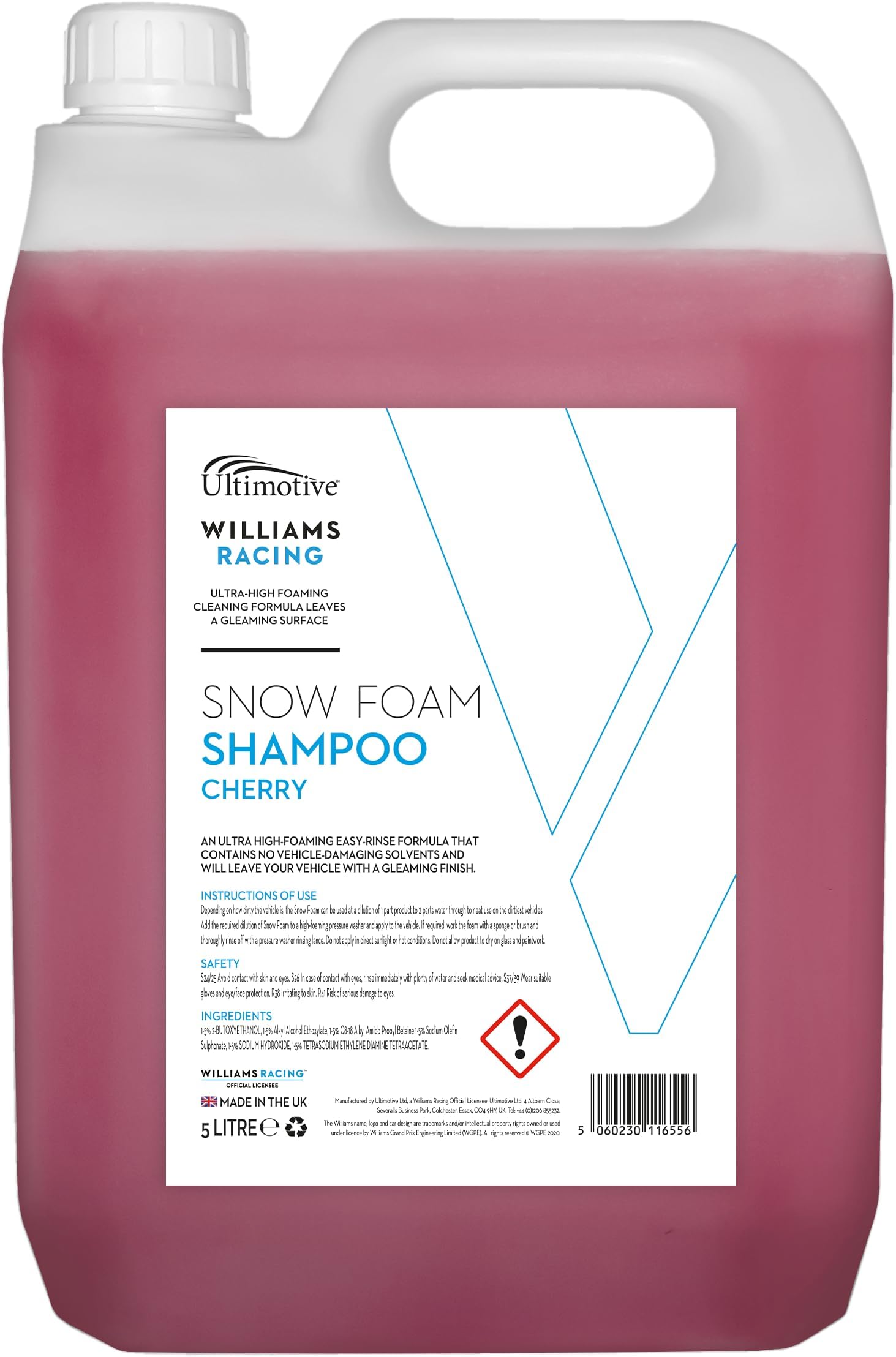 Williams Racing PH Neutral 5 Litre Car Shampoo : Amazon.co.uk: Automotive