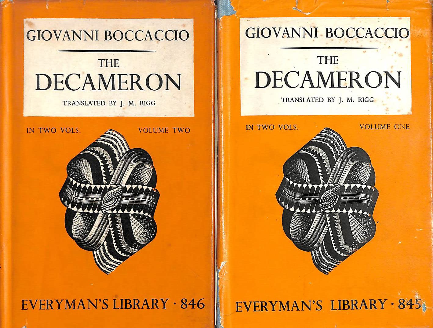 The decameron of Giovanni Boccaccio Volume One and Volume Two (Everyman ...