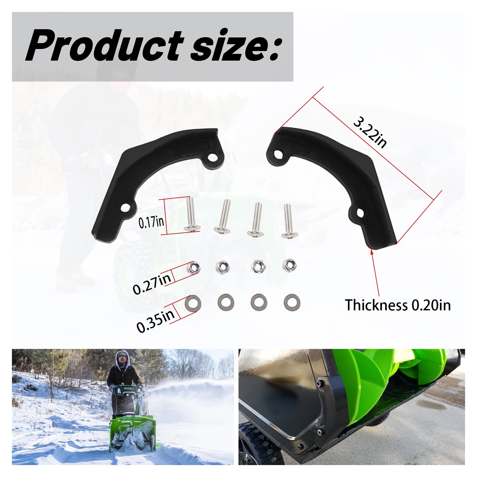 Snapklik.com : XTPTFABS Snow Thrower Blower Wear Pads Compatible