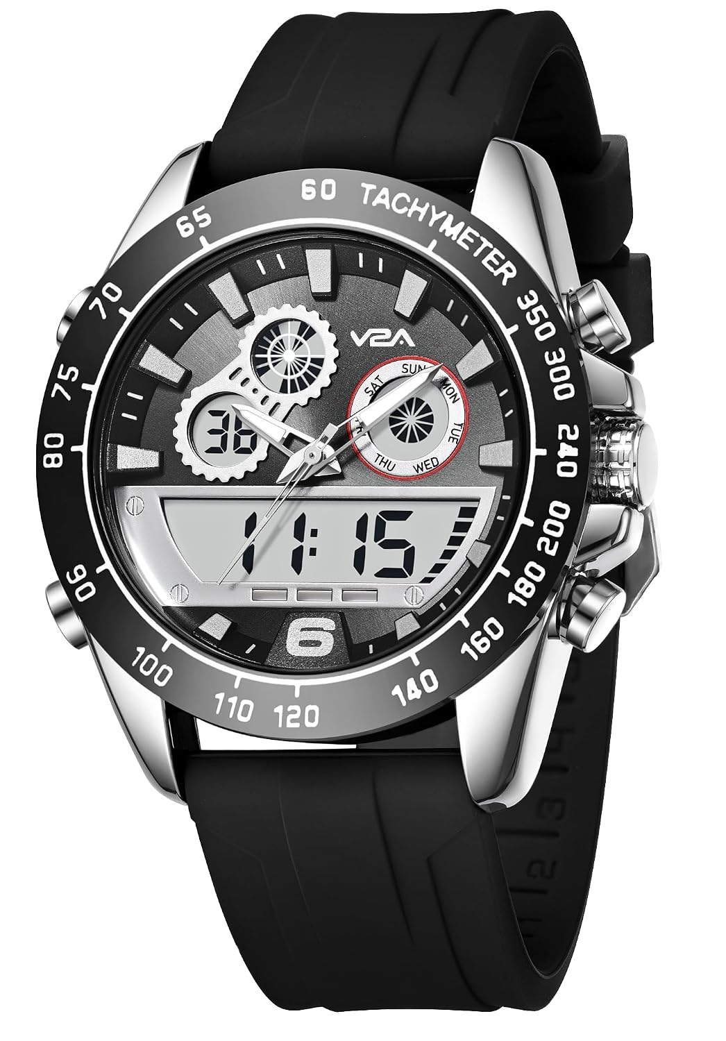 Buy V2A Men’s Multifunction Analog-Digital Sports Watch – Dual Display ...