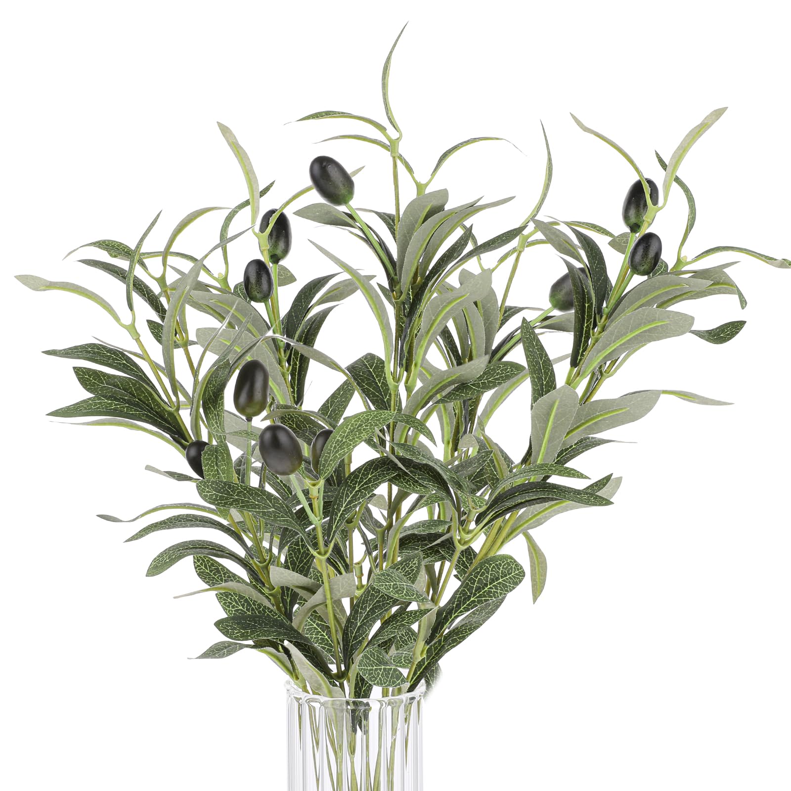 Amazon.com: 11.8” Tall Artificial Plants Olive Tree Branches, 5 PCS ...