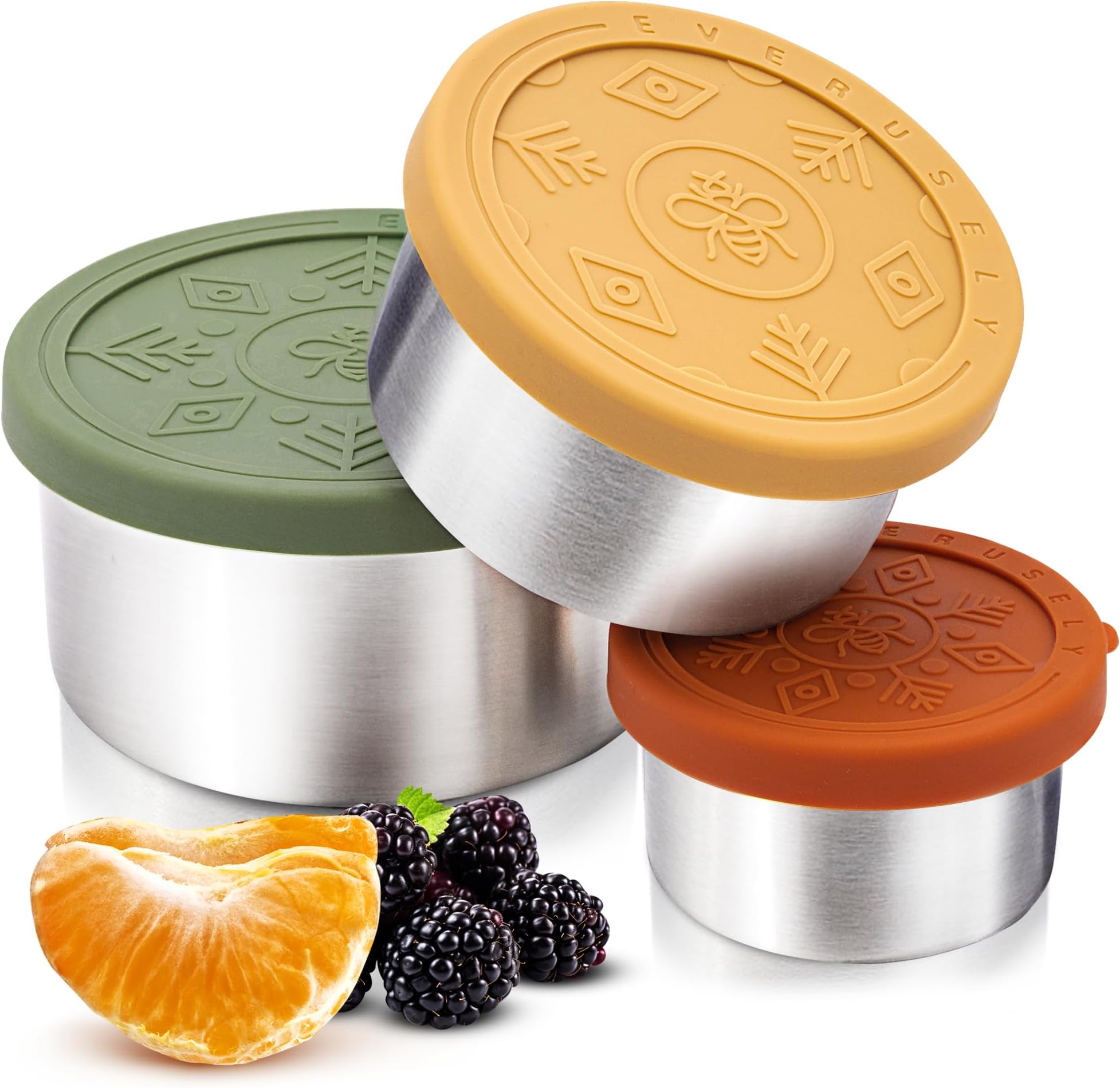 Amazon.com: Stelboss Stainless Steel Containers with Lids Set of 5 ...