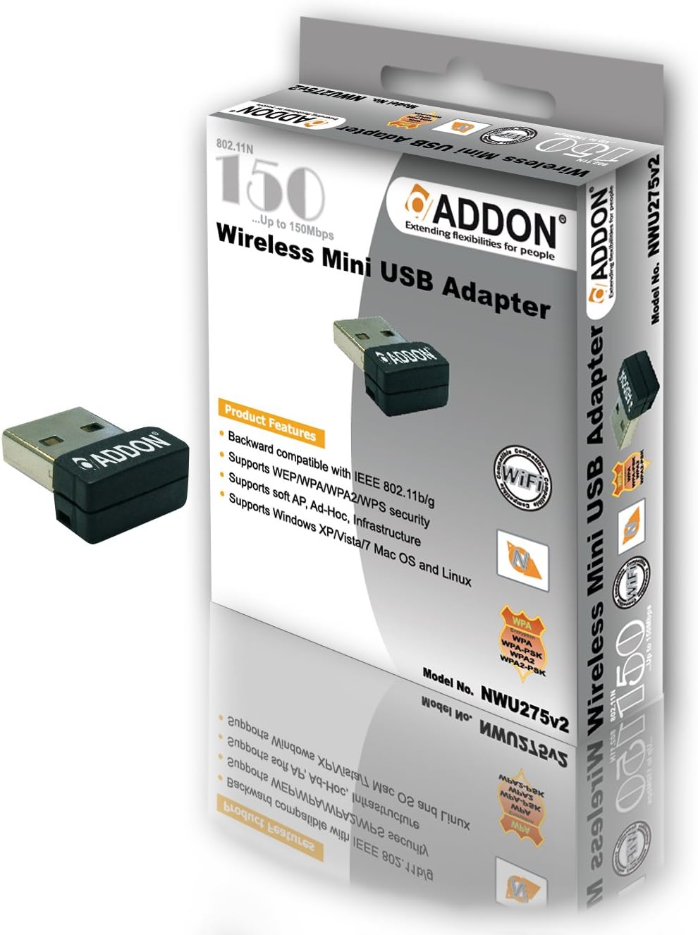 ADDON Technology NWU275V2 11N 150Mbps Wireless USB Adapter : Amazon.co ...
