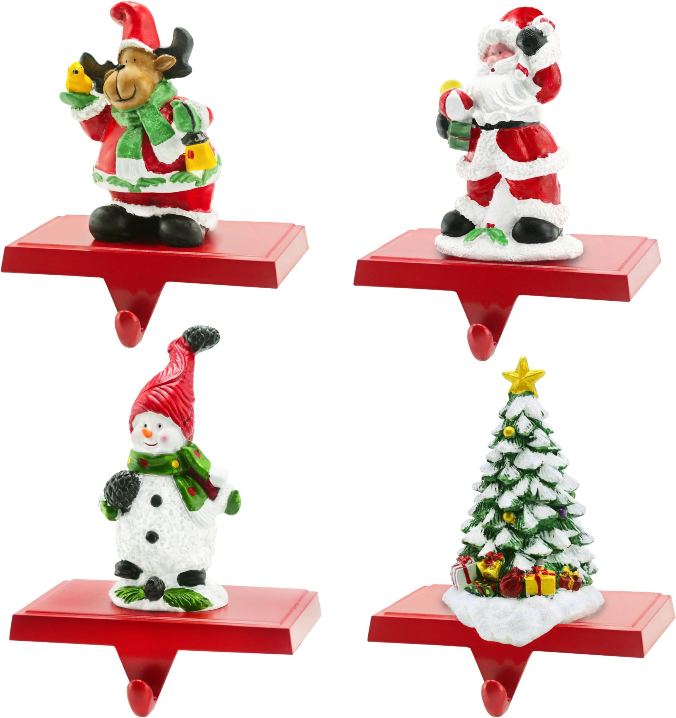Amazon.com: Kurt Adler Claydough Santa and Snowman Shiny Glaze Finish ...