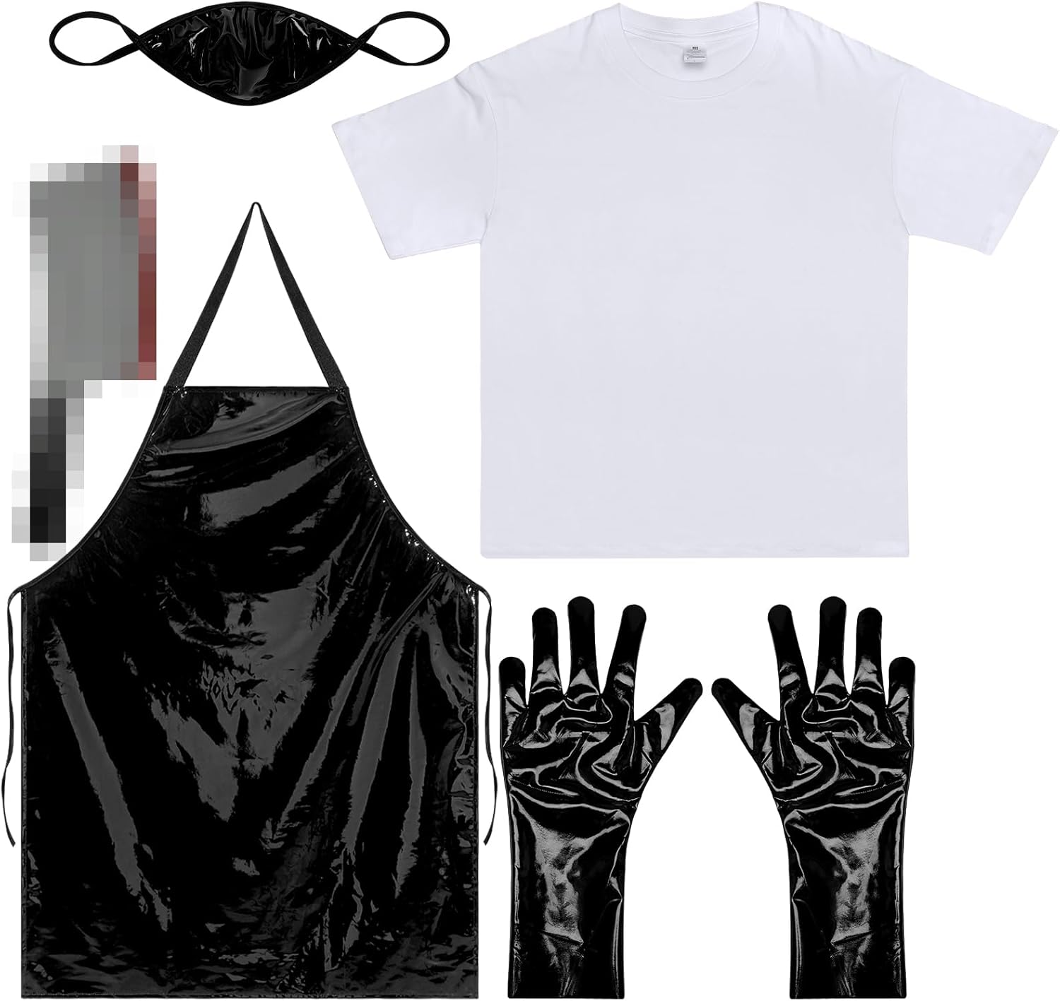 Amazon.com: Leumoi 6Pcs Halloween Butcher Costume Set Butcher Apron ...