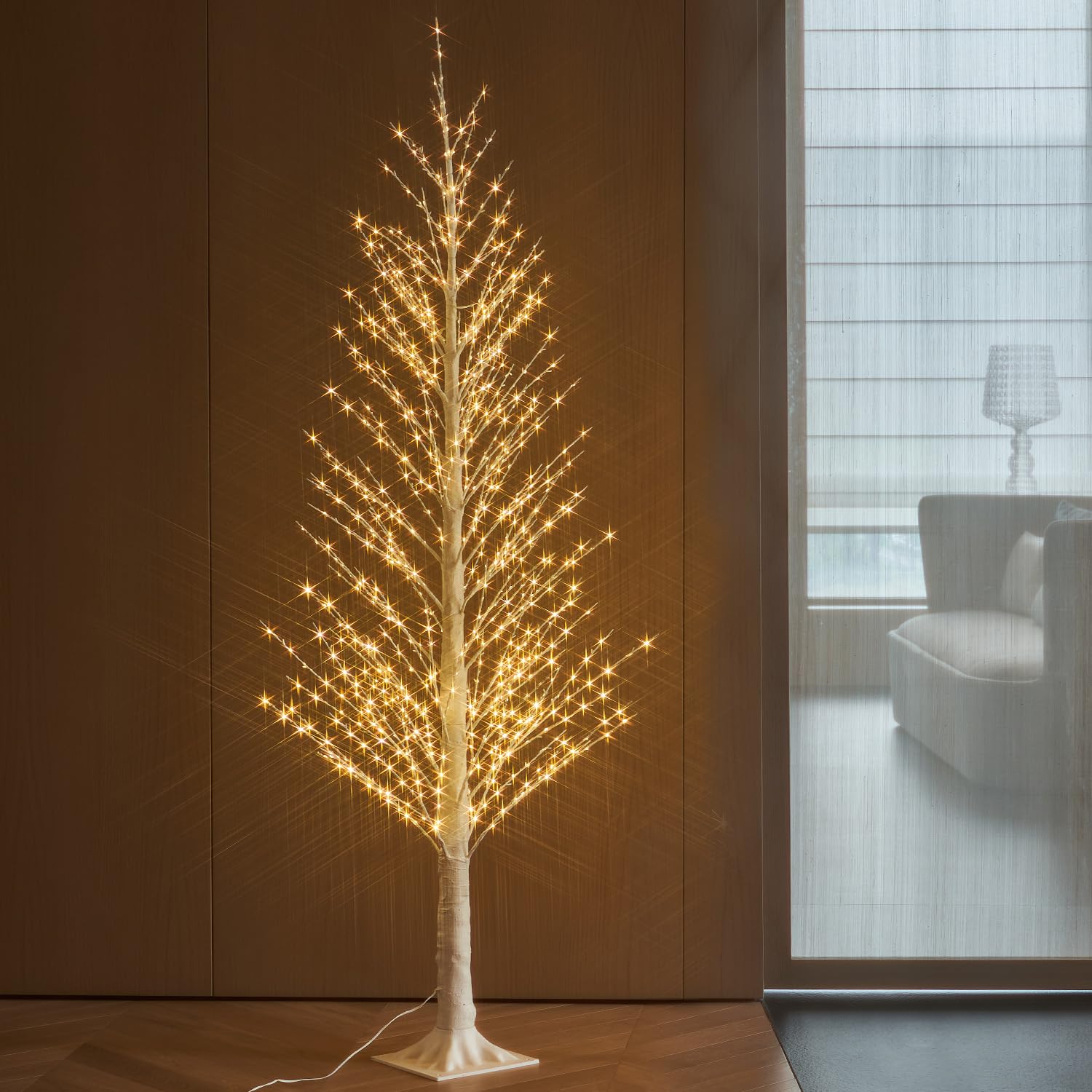 Amazon.com: Fudios Lighted White Tree Alpine 6FT 810 LED Fairy Lights ...