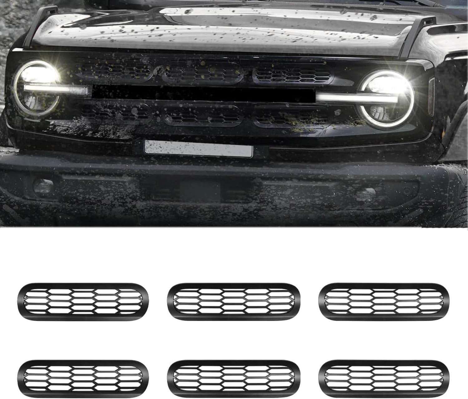 Amazon.com: Xomzema 6Pcs Front Grille Mesh Inserts, Front Bumper ...