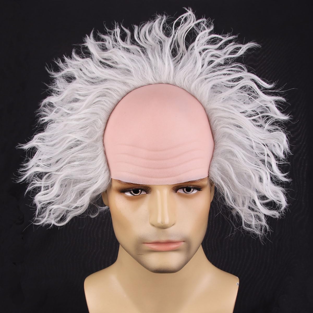 Snapklik.com : Grey Wig For Men Short Curly Spiky Silver Wig Male Guys ...