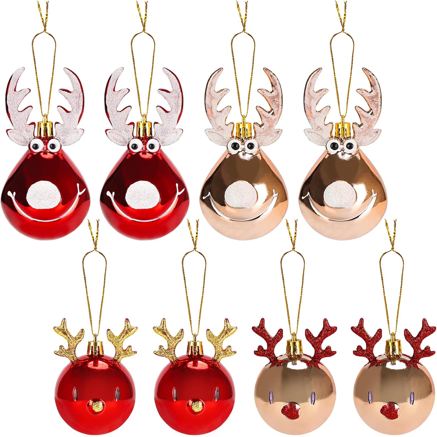 Amazon.com: 2024 Christmas Ornaments, Elk Design Hanging Bauble ...