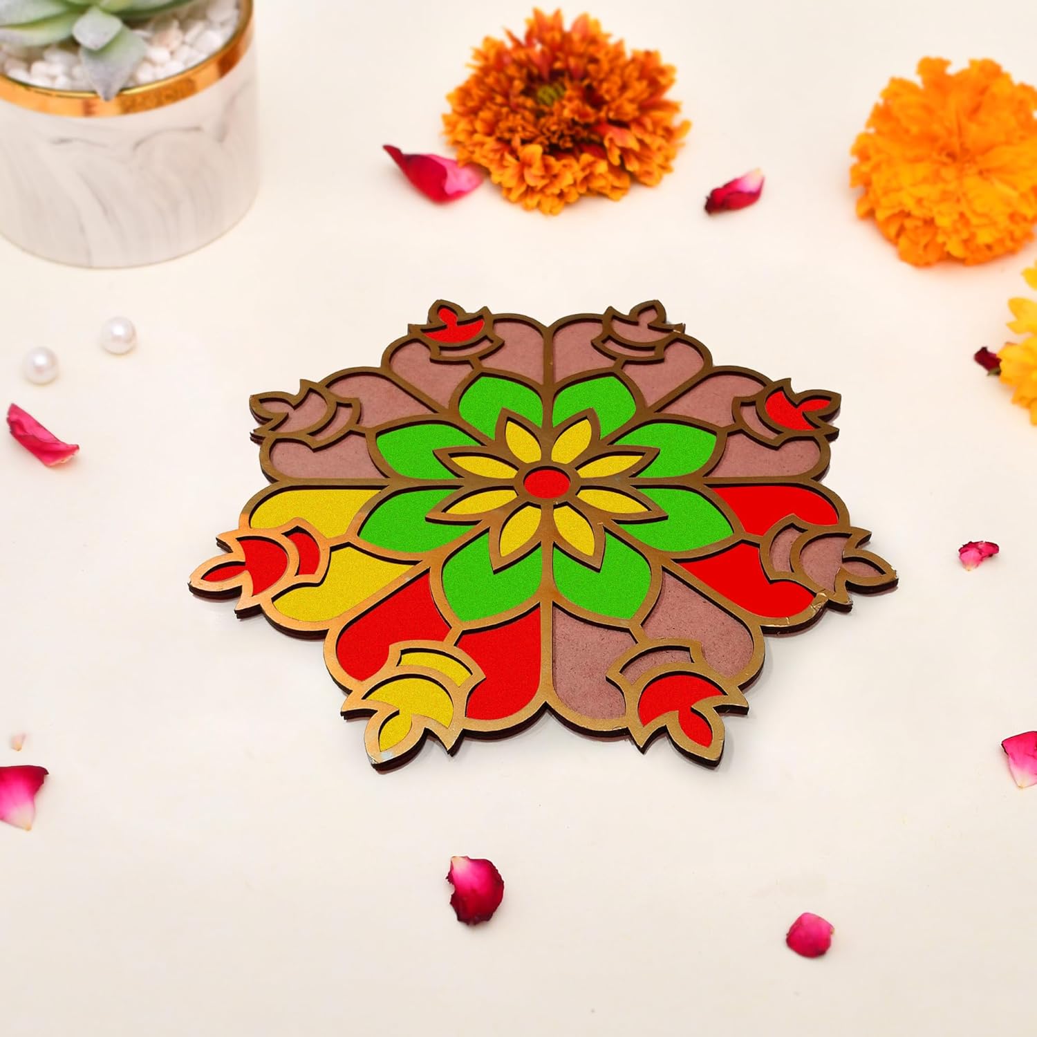 Buy Diwali Decoration Items for Home Decor -Rangoli Stencils Template ...