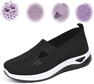 Lunashinex Knitted Sneakers, Women's Comfortable Breathable Knitted ...