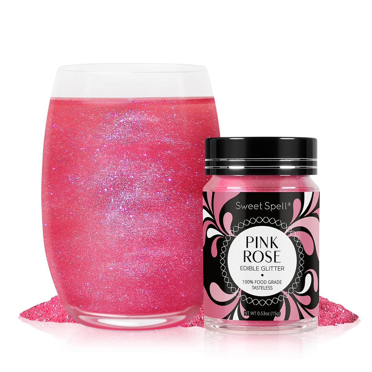 Amazon.com: Sweet Spell Pink Edible Glitter (15g) - Shimmer Sparkles ...