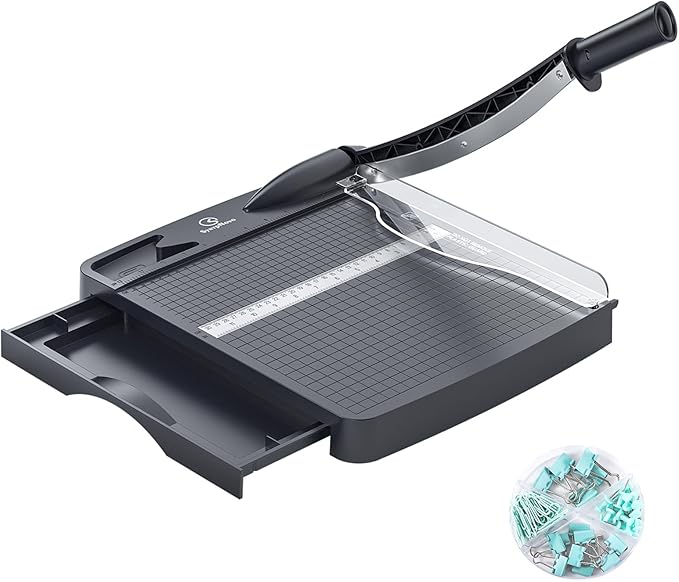 Amazon.com: 12 Inch Heavy Duty Paper Cutter, 12-16 Sheets Capacity ...