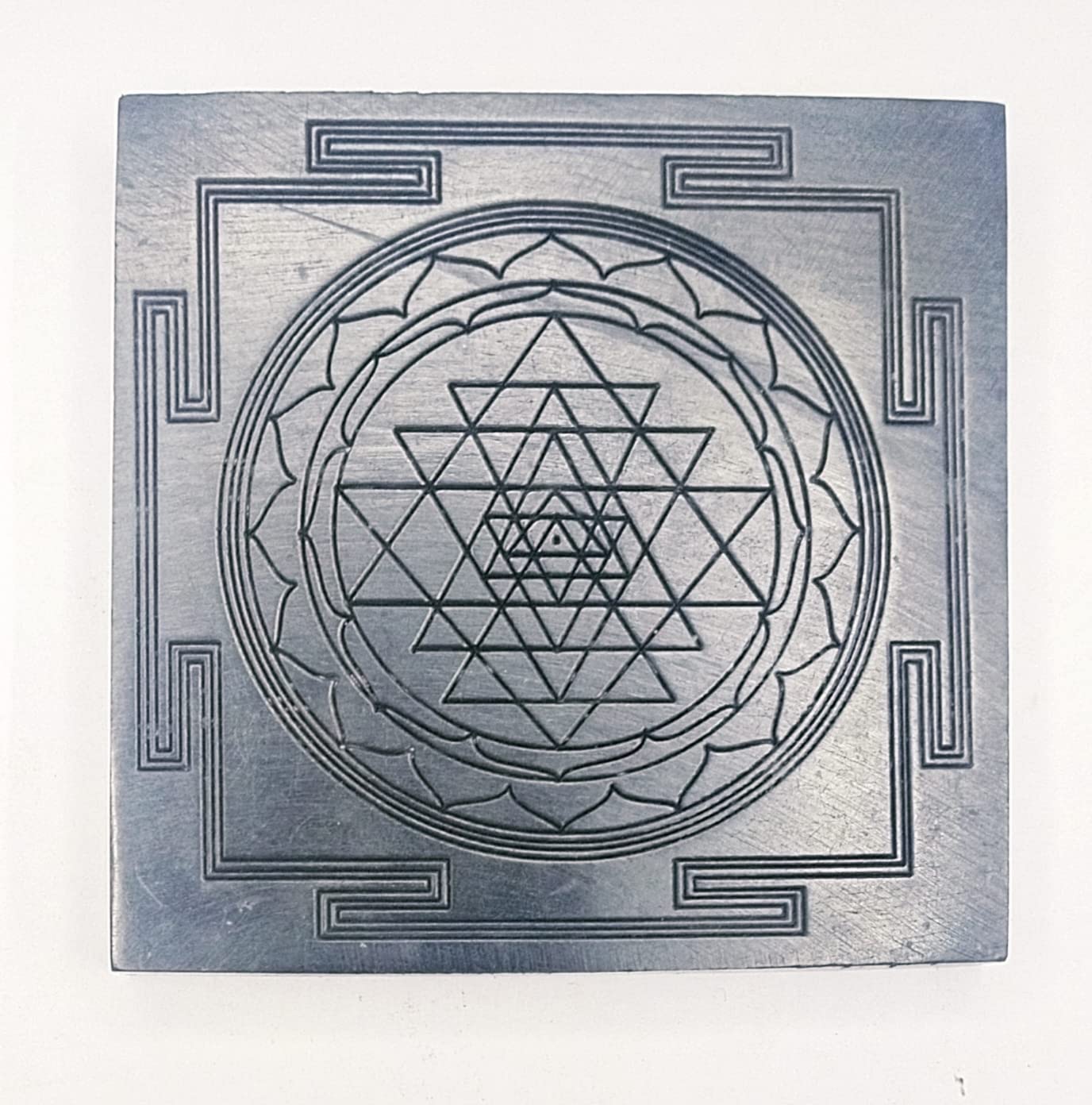 Original Natural SRI Chakra Lakshmi Yantra diospyros ebenum Ebony 3"x3 ...