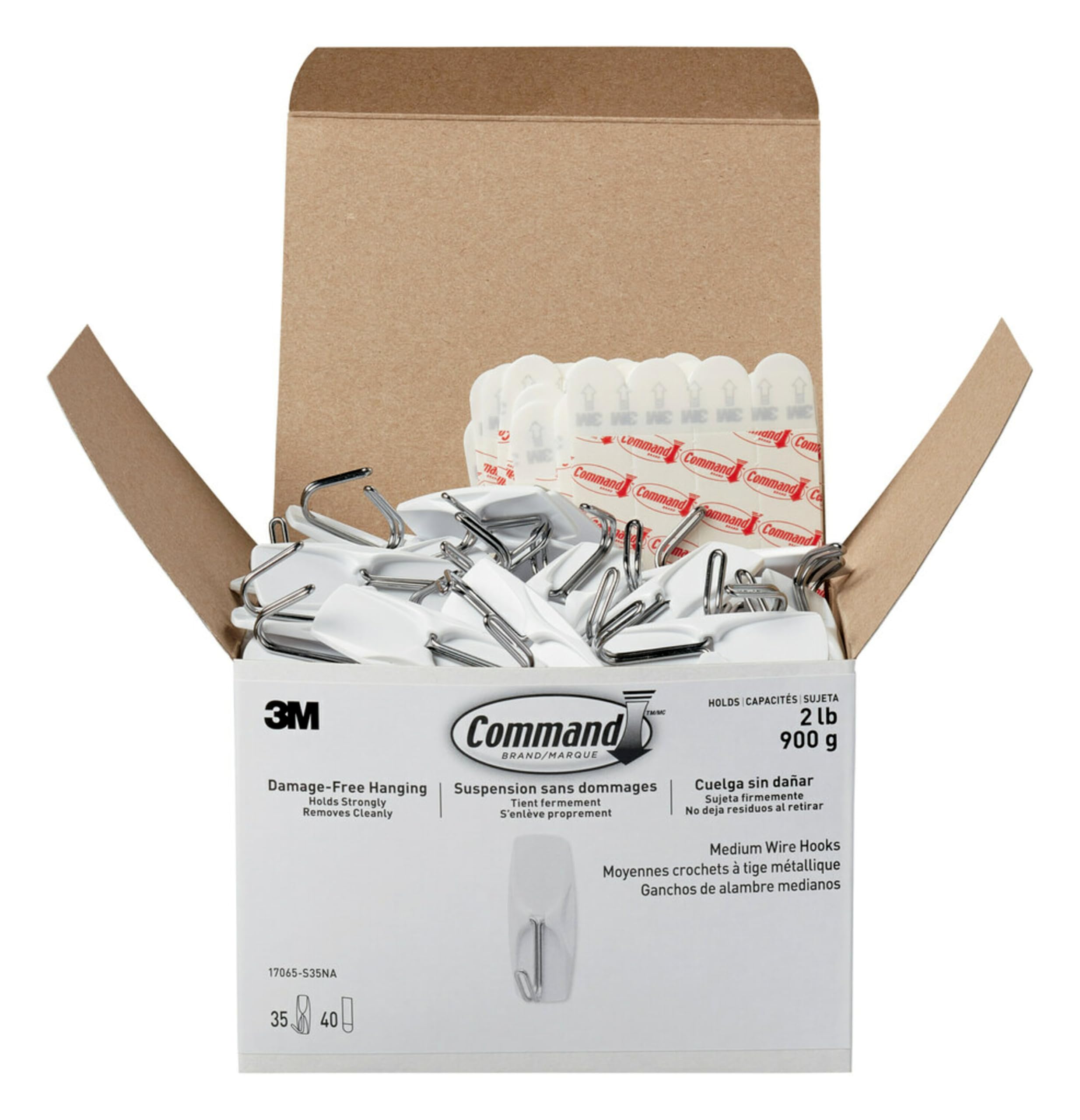 Amazon.com: Command Medium Wire Toggle Hooks, 35 Hooks and 40 Command ...