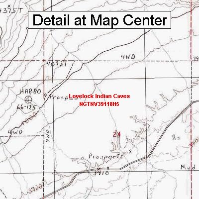Amazon.com: USGS Topographic Quadrangle Map - Lovelock Indian Caves ...