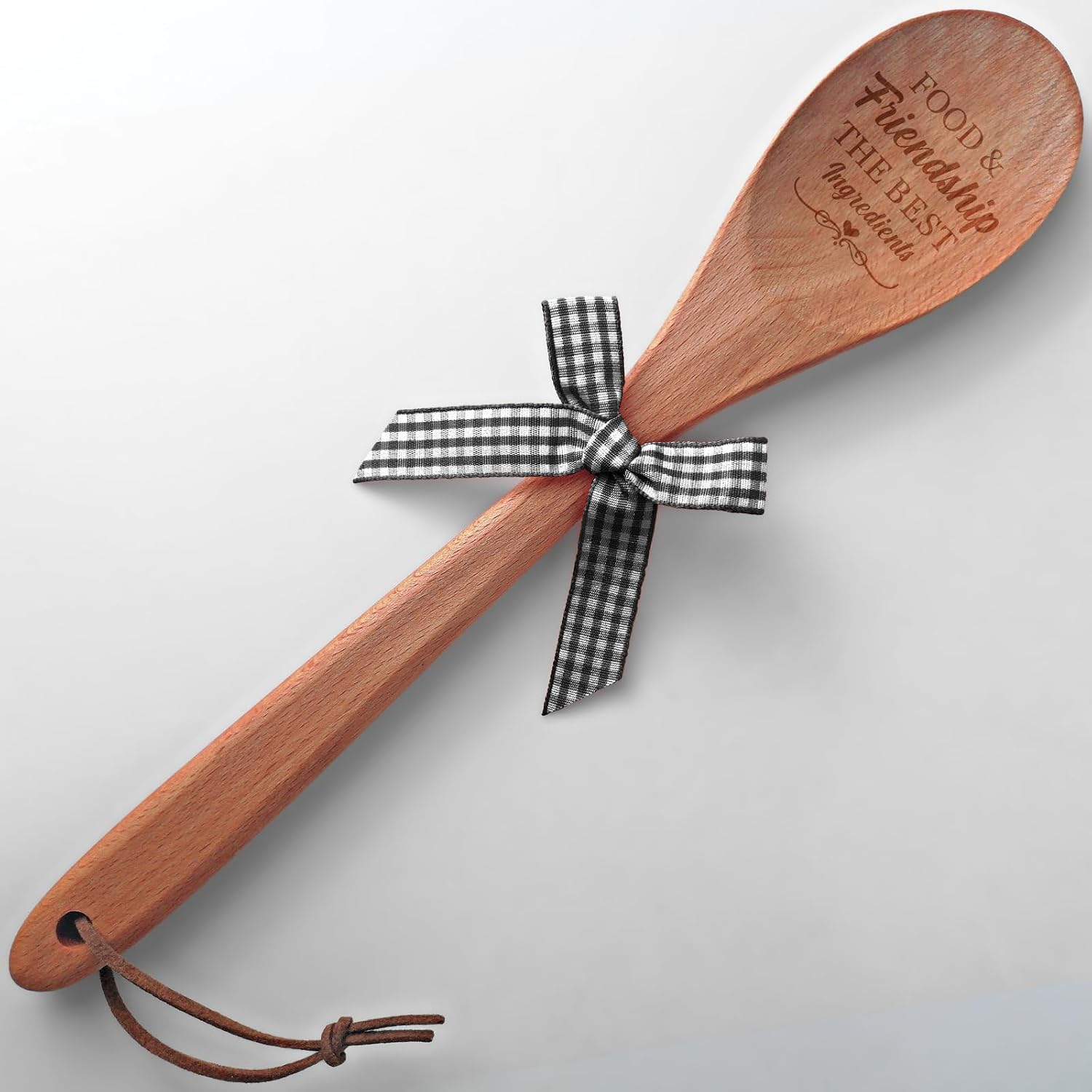 Amazon.com: Food & Friendship Engraved Long Handle, Soup Salad Cooking ...