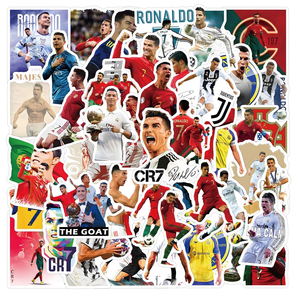 100PCS Football Team Logos with Football Star Stickers,Mixed Ball ...