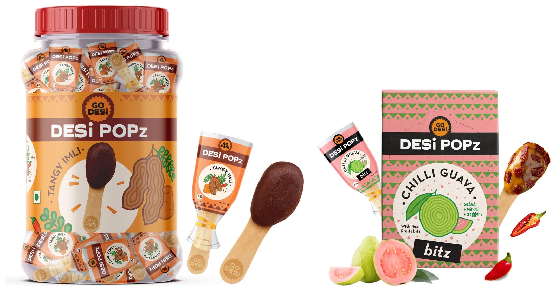 GO DESi Imli Pop Tamarind & Jaggery Candy | 100 Pieces | Tamarind ...