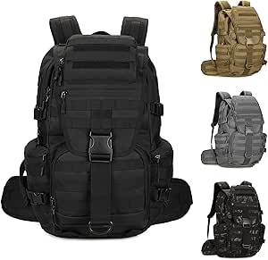 Amazon.com: HRTACPAG 50L Molle Military Tactical Backpack Waterproof ...