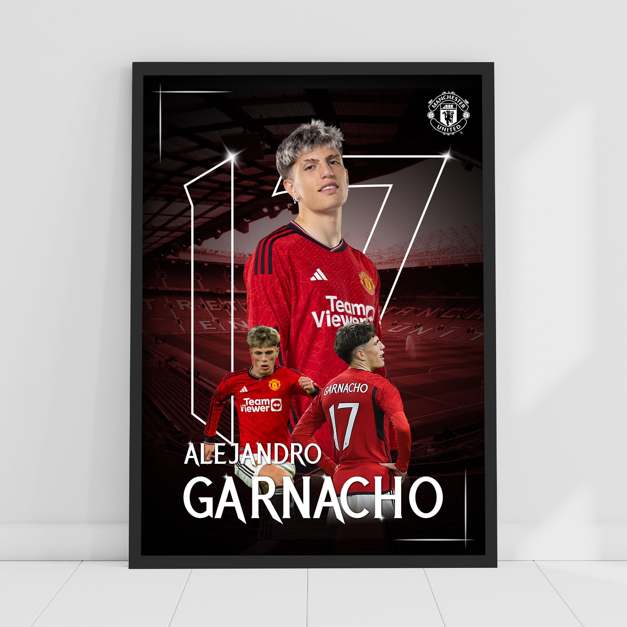 Themed Manchester United FC Print - Garnacho Player Poster Football ...