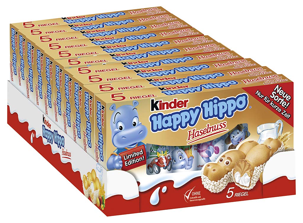 Kinder Happy Hippo Hazelnut Biscuit Bars Bulk Chocolate Gift Crispy