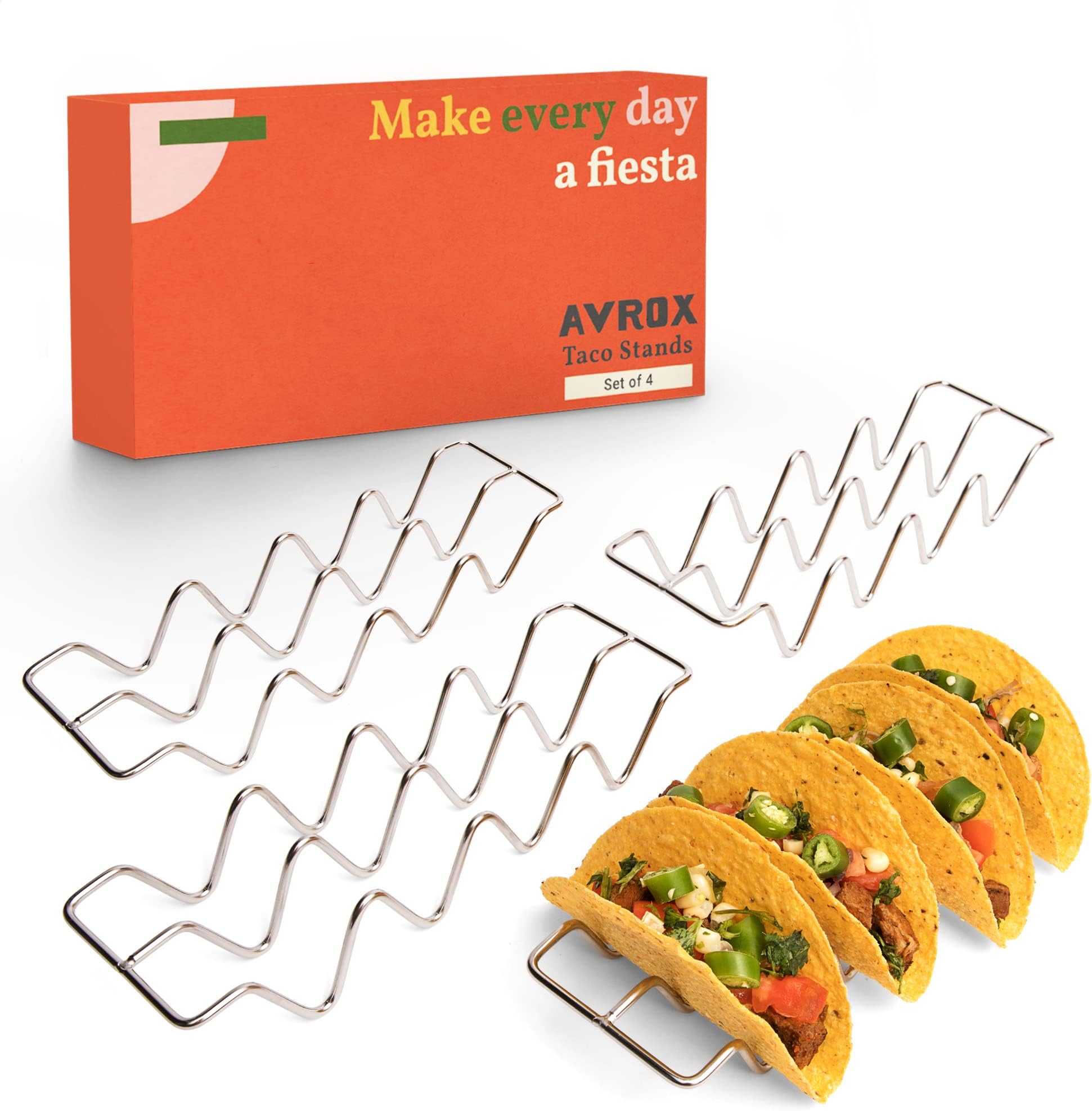 Amazon.com: Taco Holder 6 Packs - Health Material Stainless Steel Taco ...