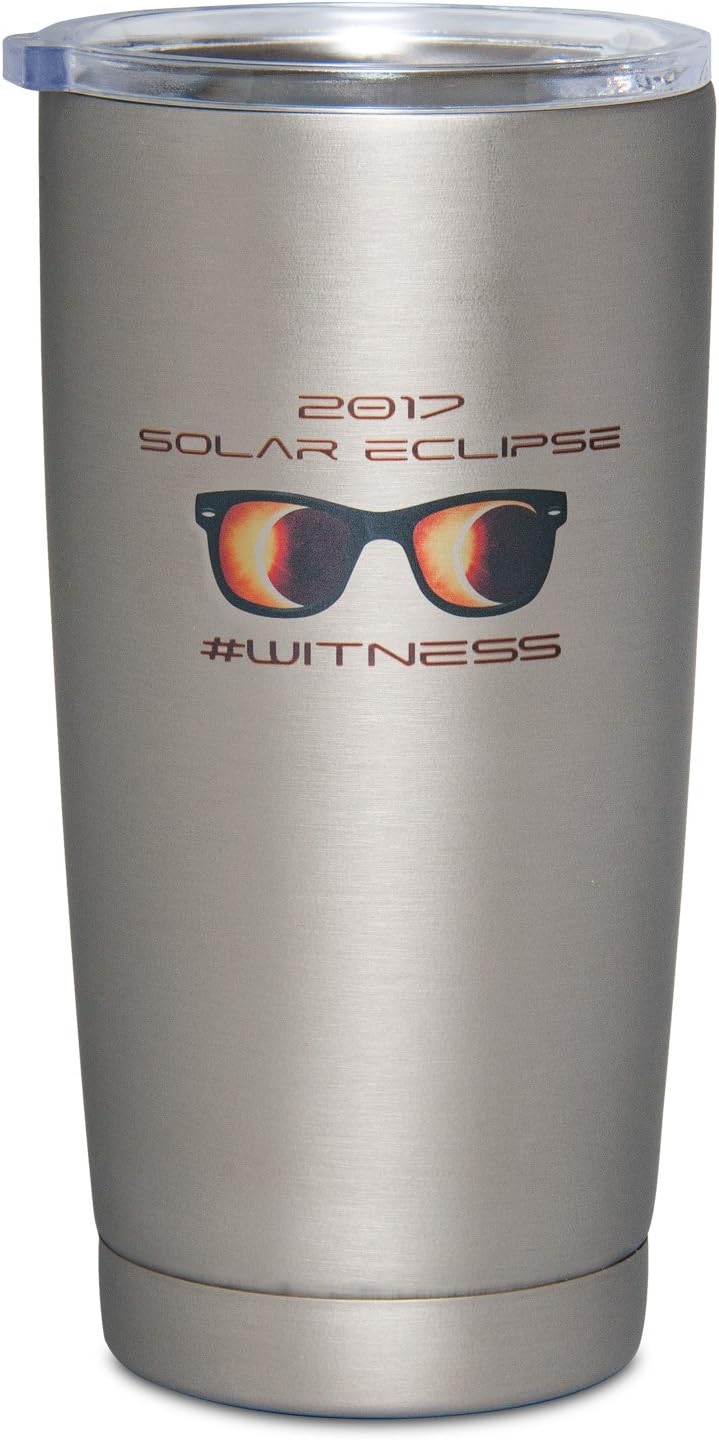 Amazon.com | Commemorative 2017 Solar Eclipse 20 oz Double-walled ...