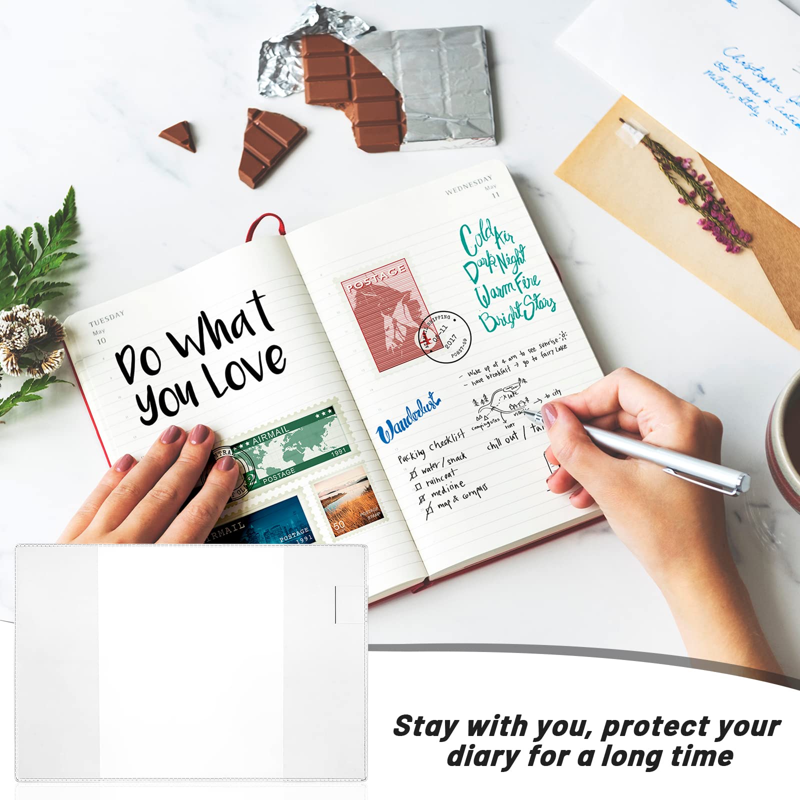 A6 Notes Cover 4 Pieces Clear Cover Transparent Notebook Cover ...