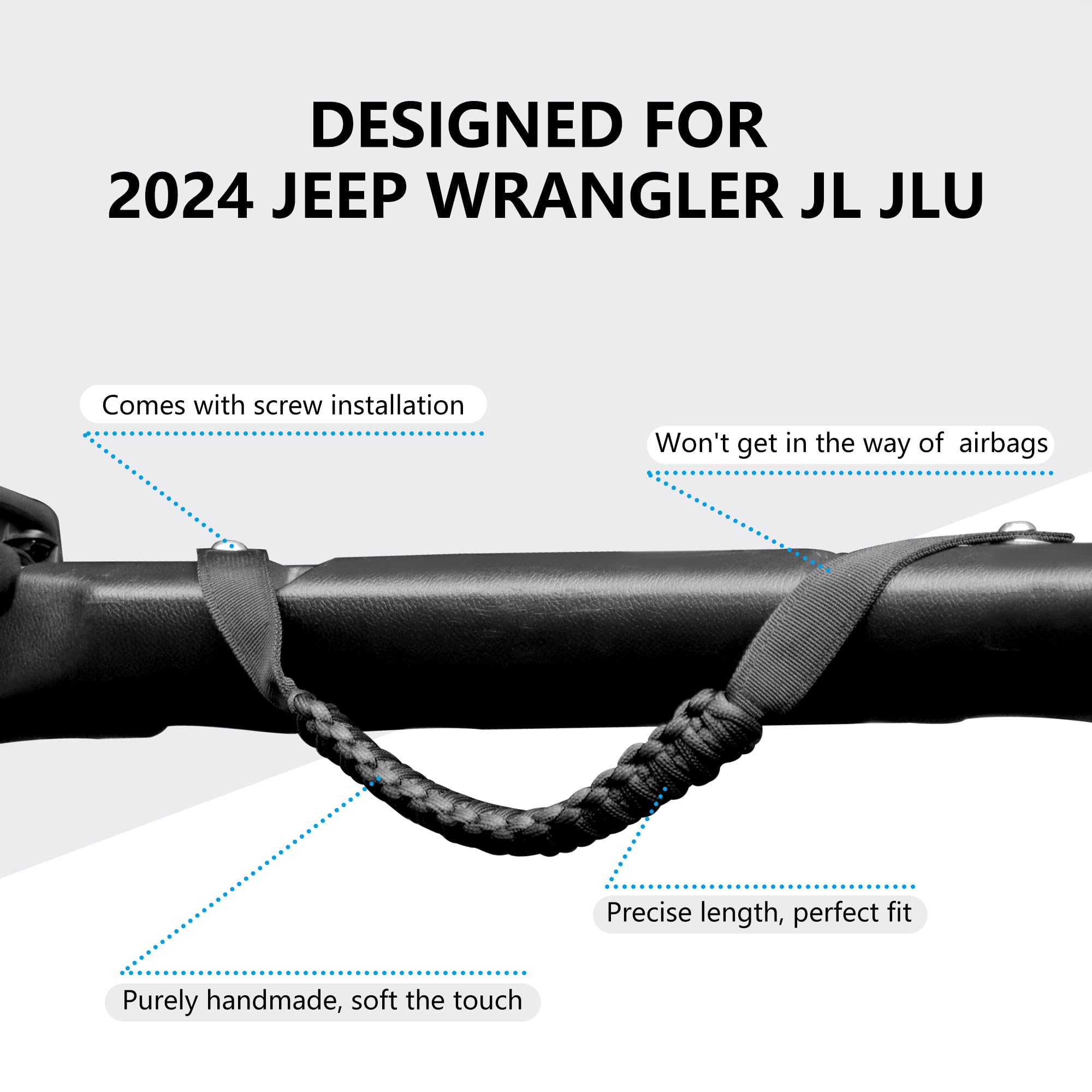 Snapklik.com : Sukemichi For 2024 Jeep Handles Grab, 4 Pack Paracord ...
