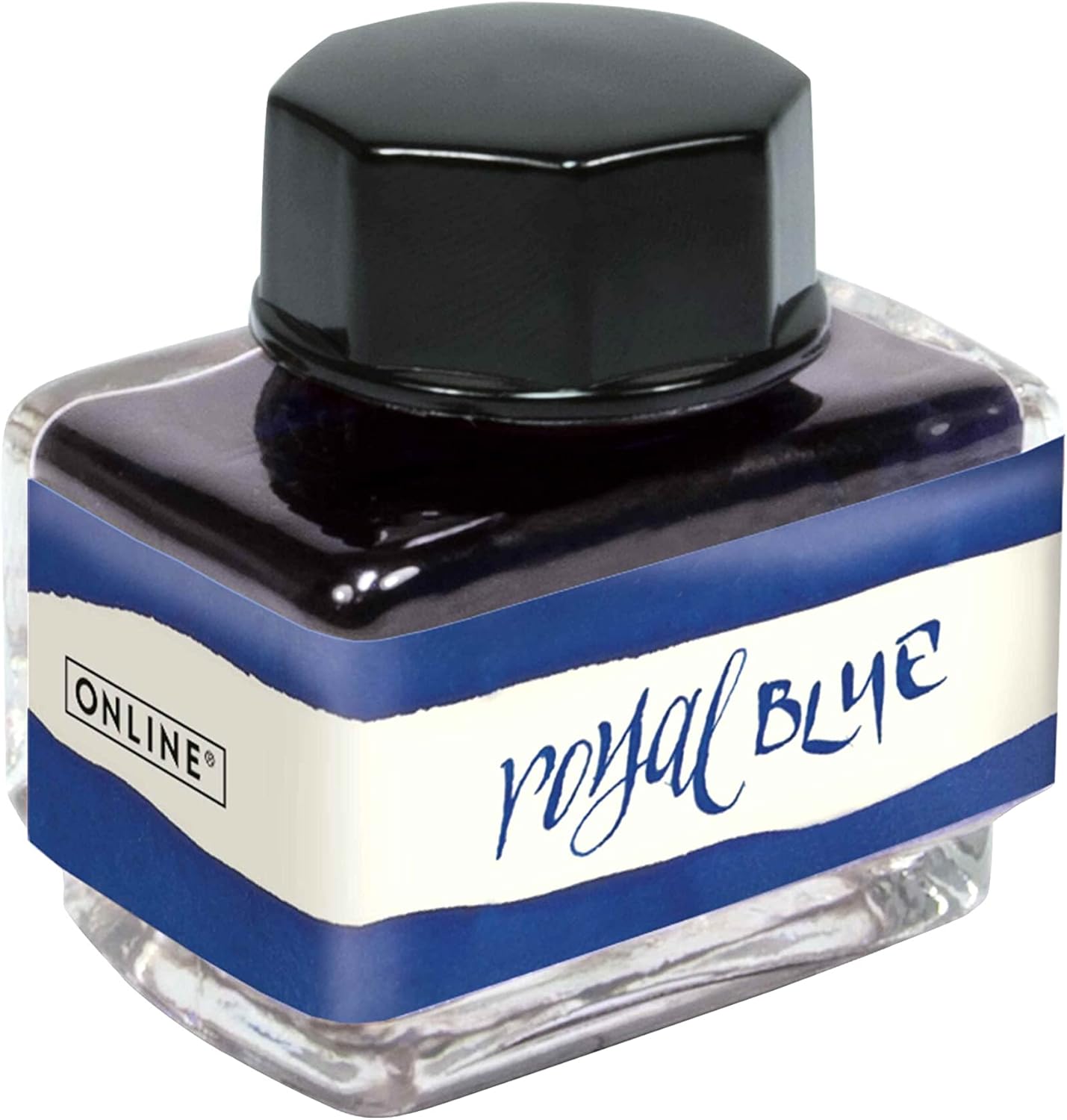 ONLINE Blue Ink Bottle 15 ml, Water-based Fountain Ink for Calligraphy ...