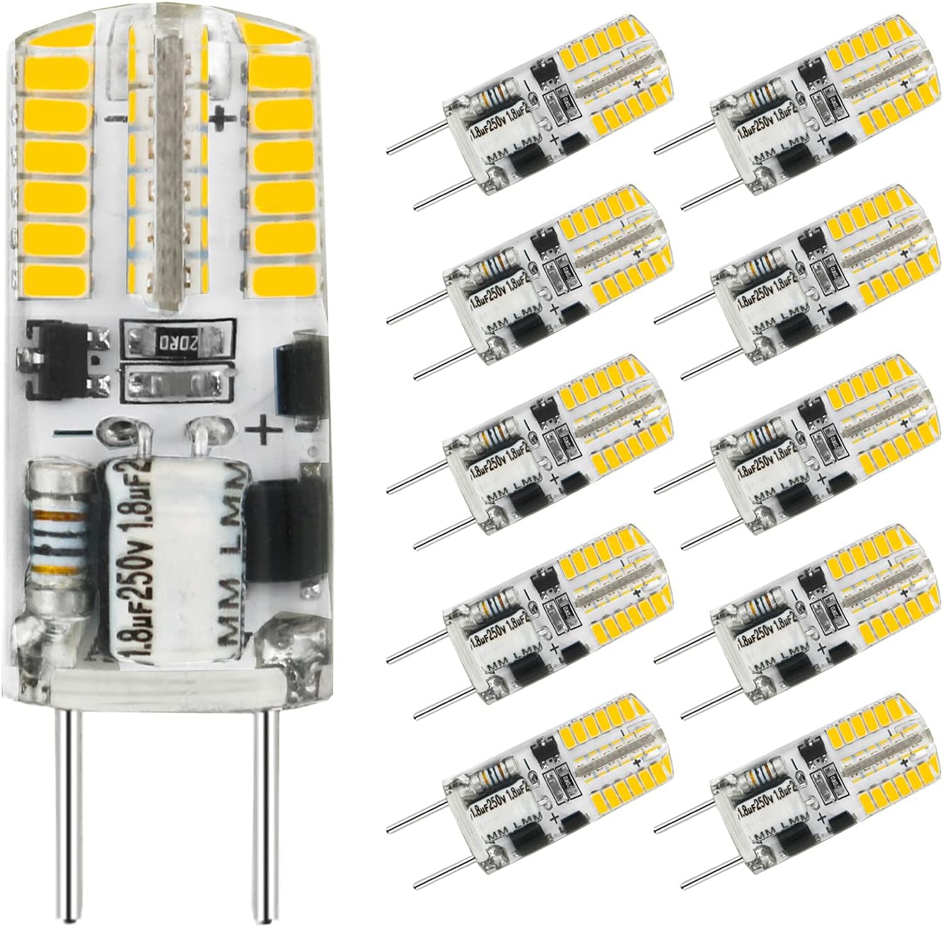 Lamsky G8 Led Bulb Dimmable 3W,G8 Halogen Bulb 20W-25W Equivalent,AC ...