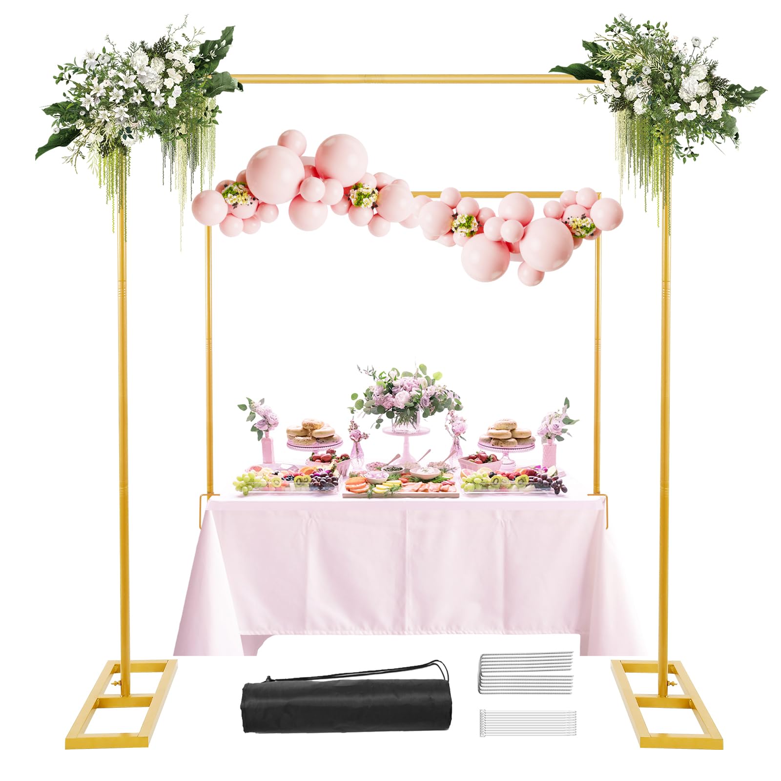 Snapklik.com : WellSign 8.2FT Square Backdrop Stand,Wedding Arch Heavy ...
