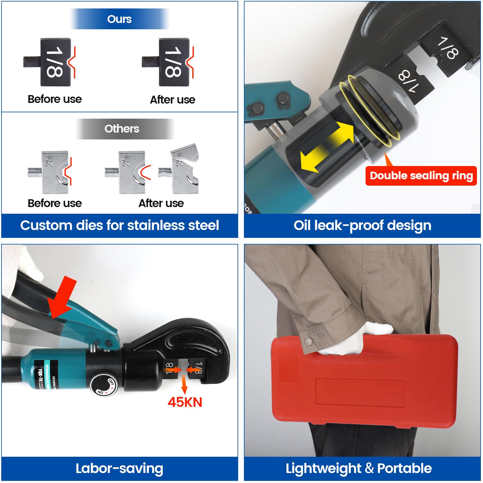 Snapklik.com : Muzata 45 KN Upgraded Custom Cable Railing Hydraulic ...