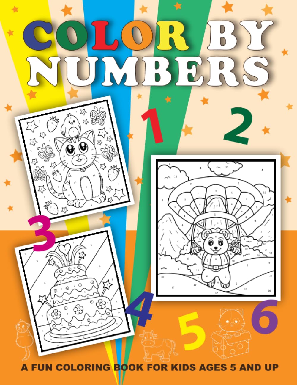 Color By Numbers for Kids Ages 5 & Up Activity Book: A fun coloring by ...
